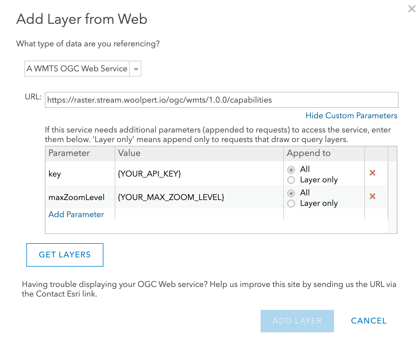 Add extra zoom levels to STREAM:RASTER WMTS layers – Woolpert