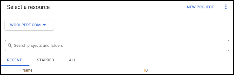 Create a new Google Cloud project with Woolpert – Woolpert