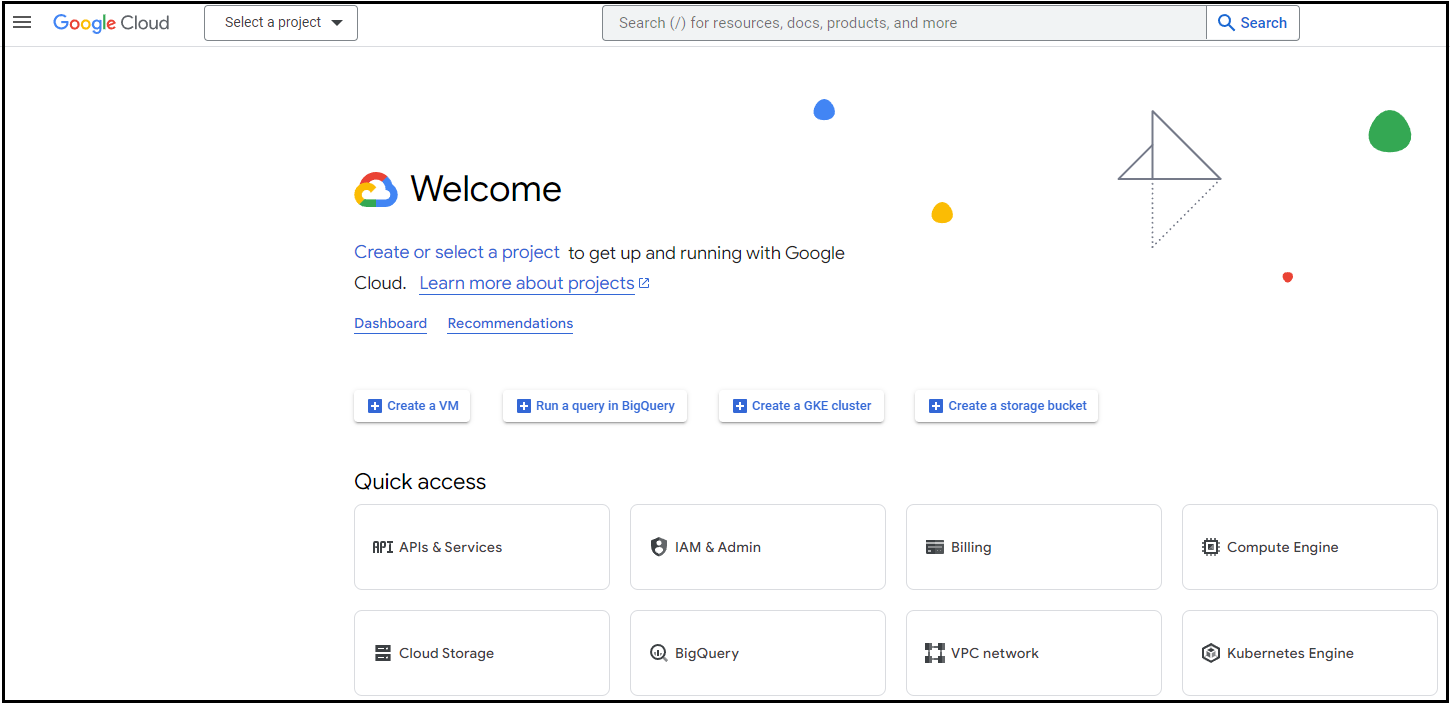 Create a new Google Cloud project with Woolpert – Woolpert